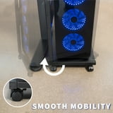 VIVO Black Mobile PC Cart with Storage, Computer Tower Floor Stand ...