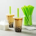 Basic Nature Green PLA Plastic / PBAT Plastic Boba Straw - Compostable ...