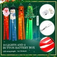 4 Pieces Christmas Windsock Flags with LED Light 39 Inch Snowman Santa ...