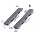 4-Port Aluminum Hub Space-Saving Right Angled Design Enhanced Heat ...