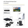 LujingZ AC Power Cord 2 Prong C8 to 2-Slot for TV PS4 PS5 Speaker ...