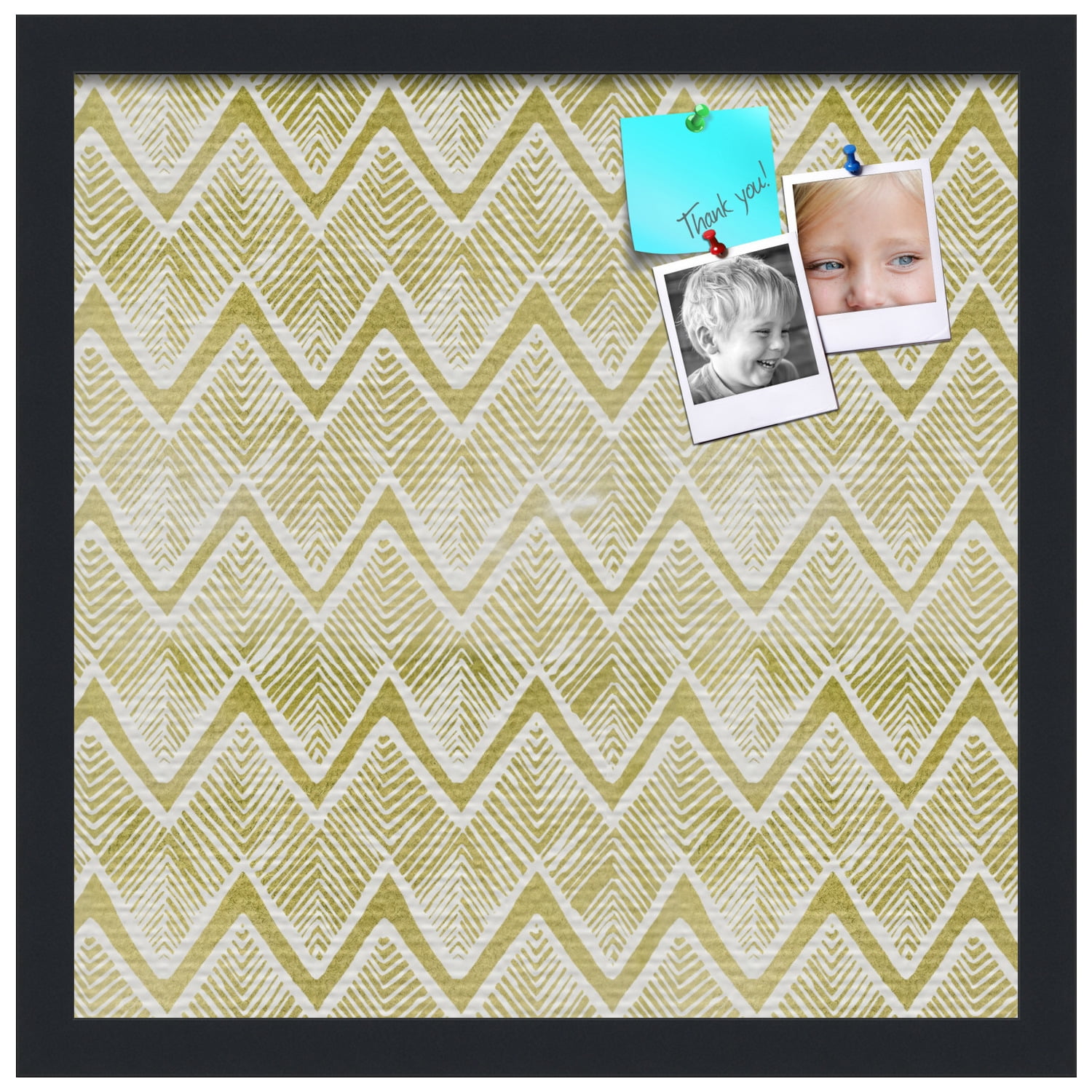 PinPix ArtToFrames 14x14 Custom Cork Bulletin Board Bohemian Peaks Gold ...