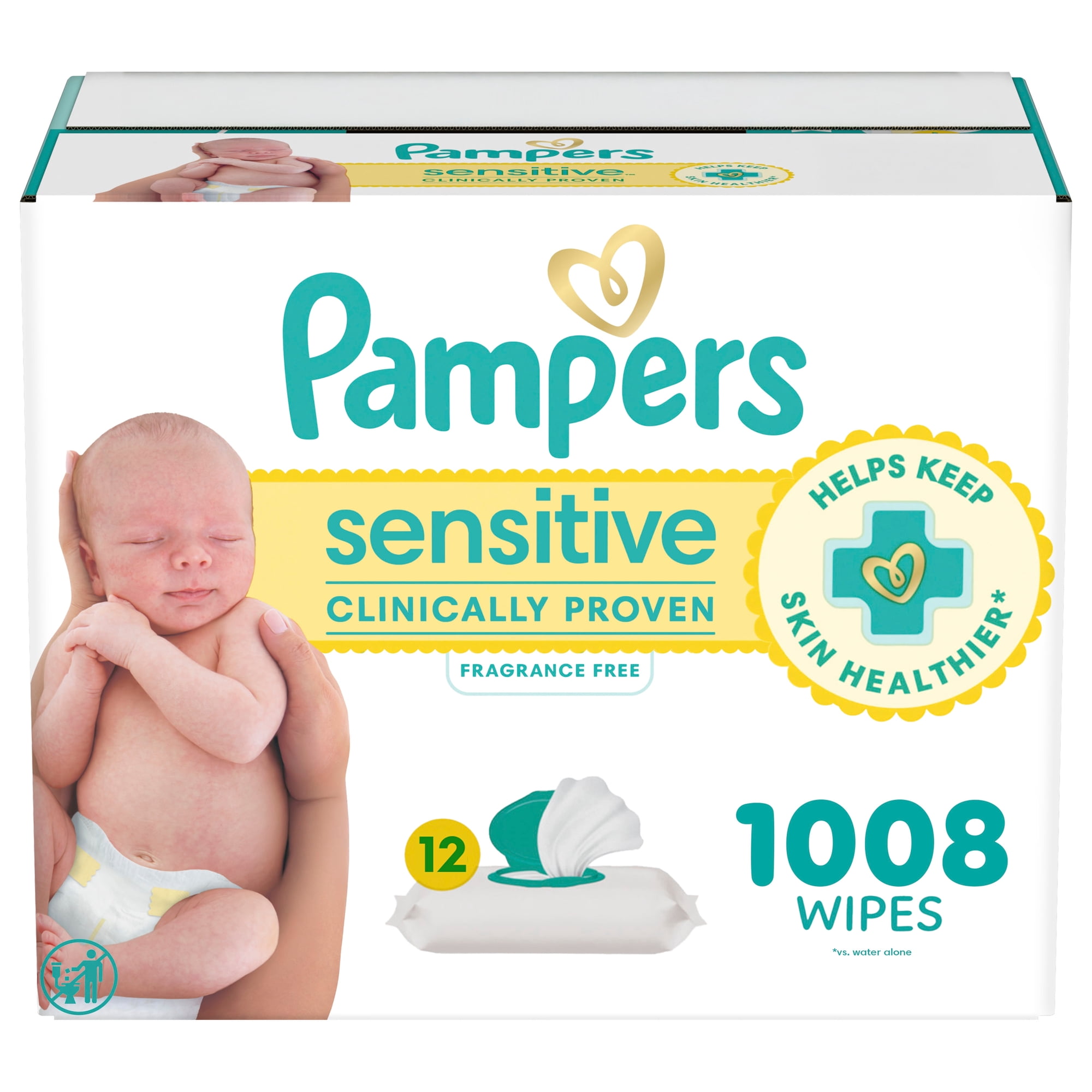Click here for Baby Wipes Pampers Sensitive  Clinically Proven  F... prices