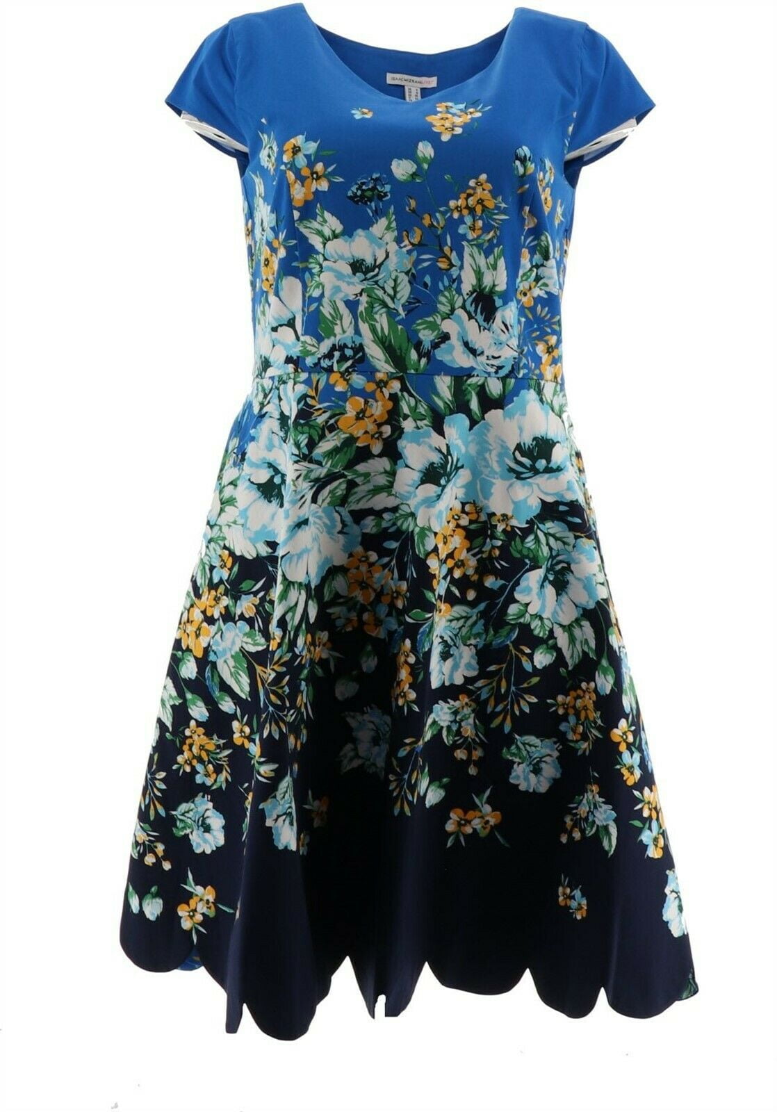 Isaac Mizrahi Isaac Mizrahi Floral Engineered Print Fitand Flare Dress