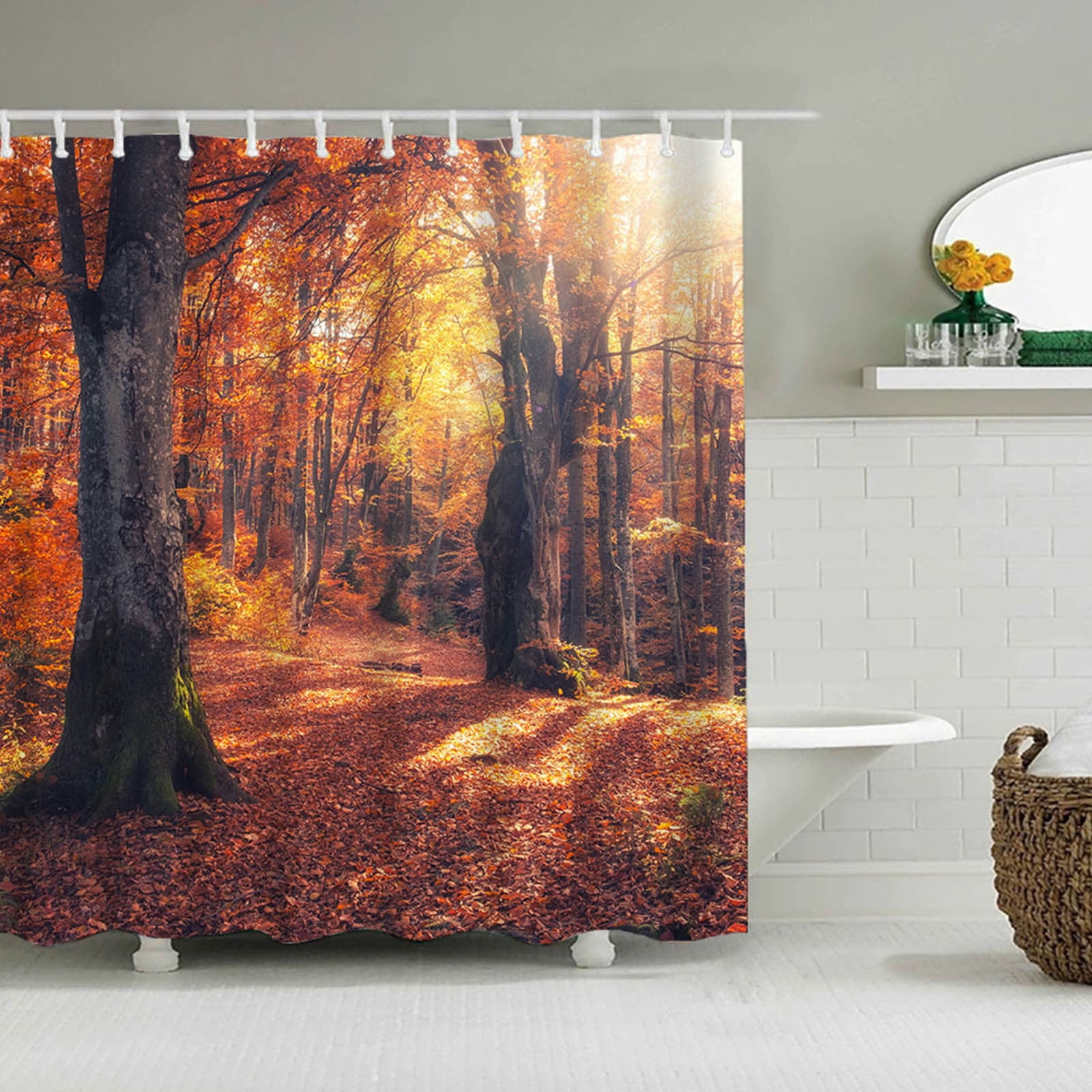 Click here for Rxirucgd Fall Forest Shower Curtain For Bathroom O... prices