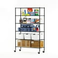 Furinno Wayar Large 6-Tier Metal Shelving Unit Storage Rack, 48 x 18 x ...