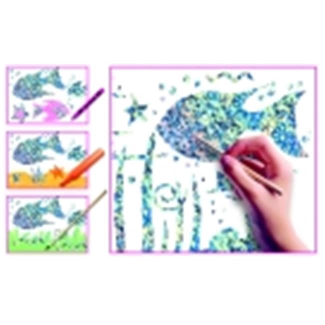 Scratch-Art Glitter Scratch And Sparkle Board With Stylus - 8. 5 x 11 ...