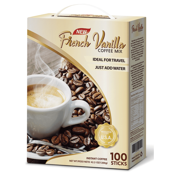 Cafe Mazel 3 in 1 French Vanilla Instant Coffee Mix - 100 Sticks ...