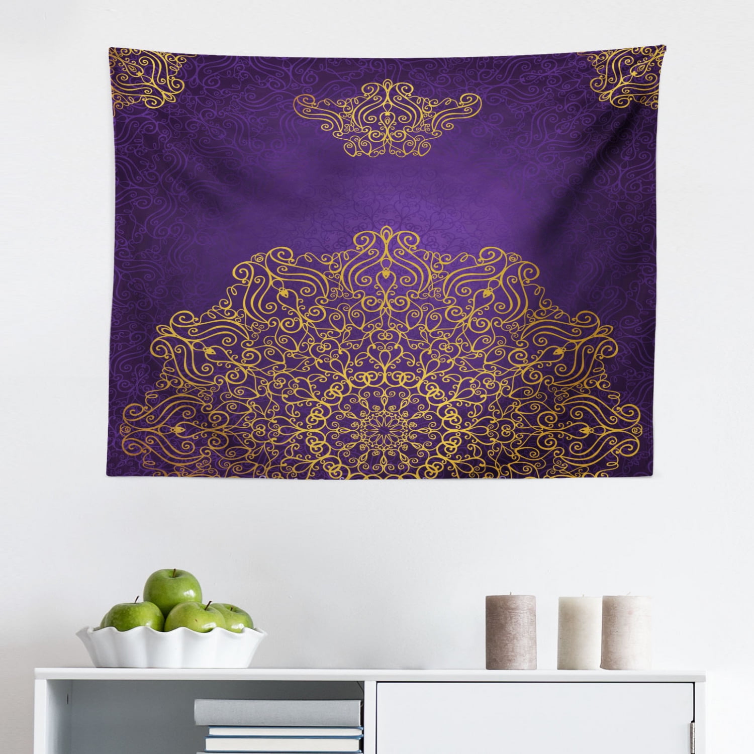 Aqua Tapestry, Dandelion with Floral Leaves Oracle Flower and Mystic ...