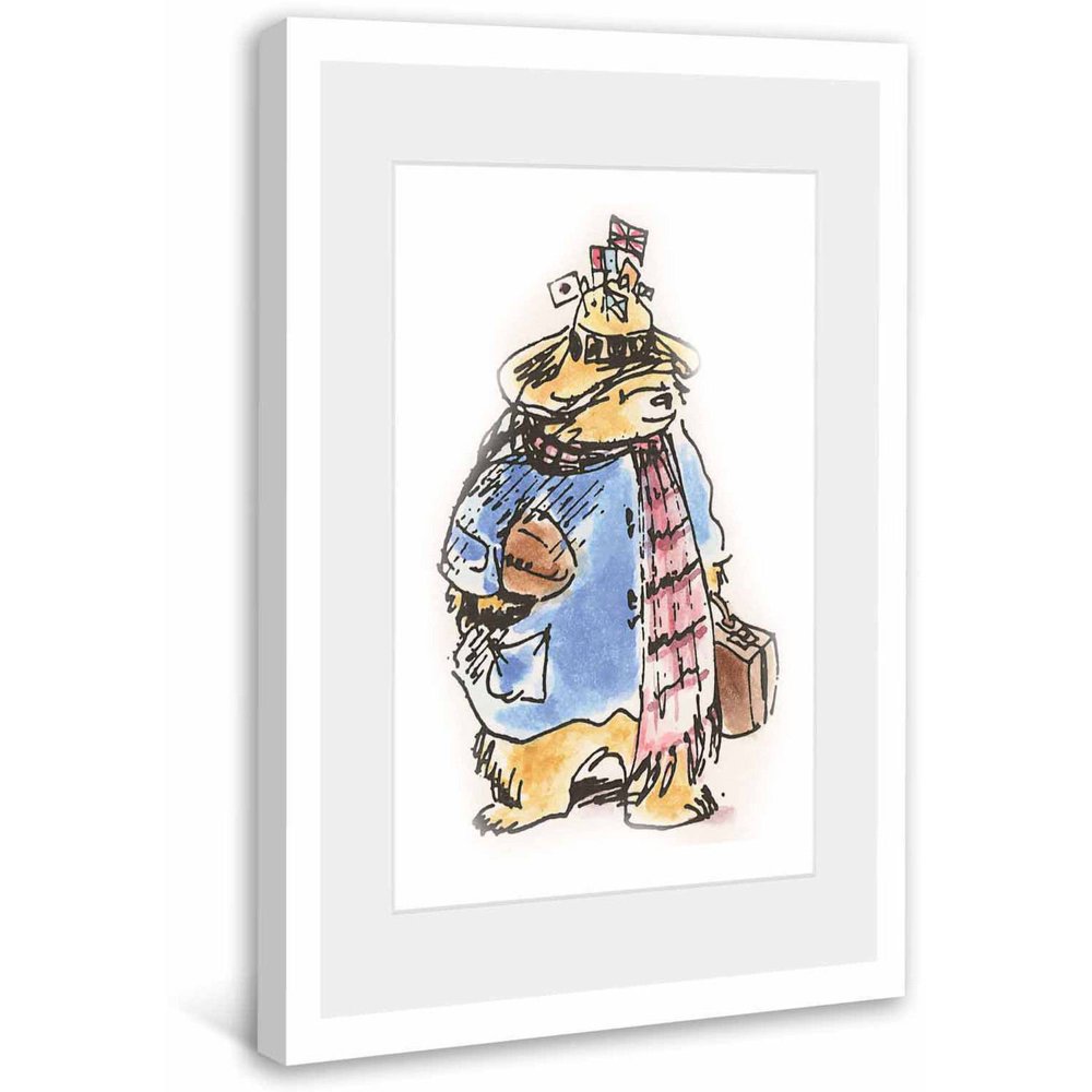 Paddington Bear Traveling Bear Framed Art Print - Walmart.com - Walmart.com