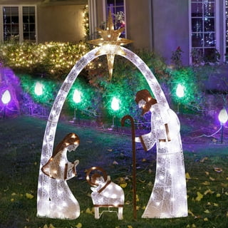 Light-Up 3-Piece Nativity Set - Walmart.com