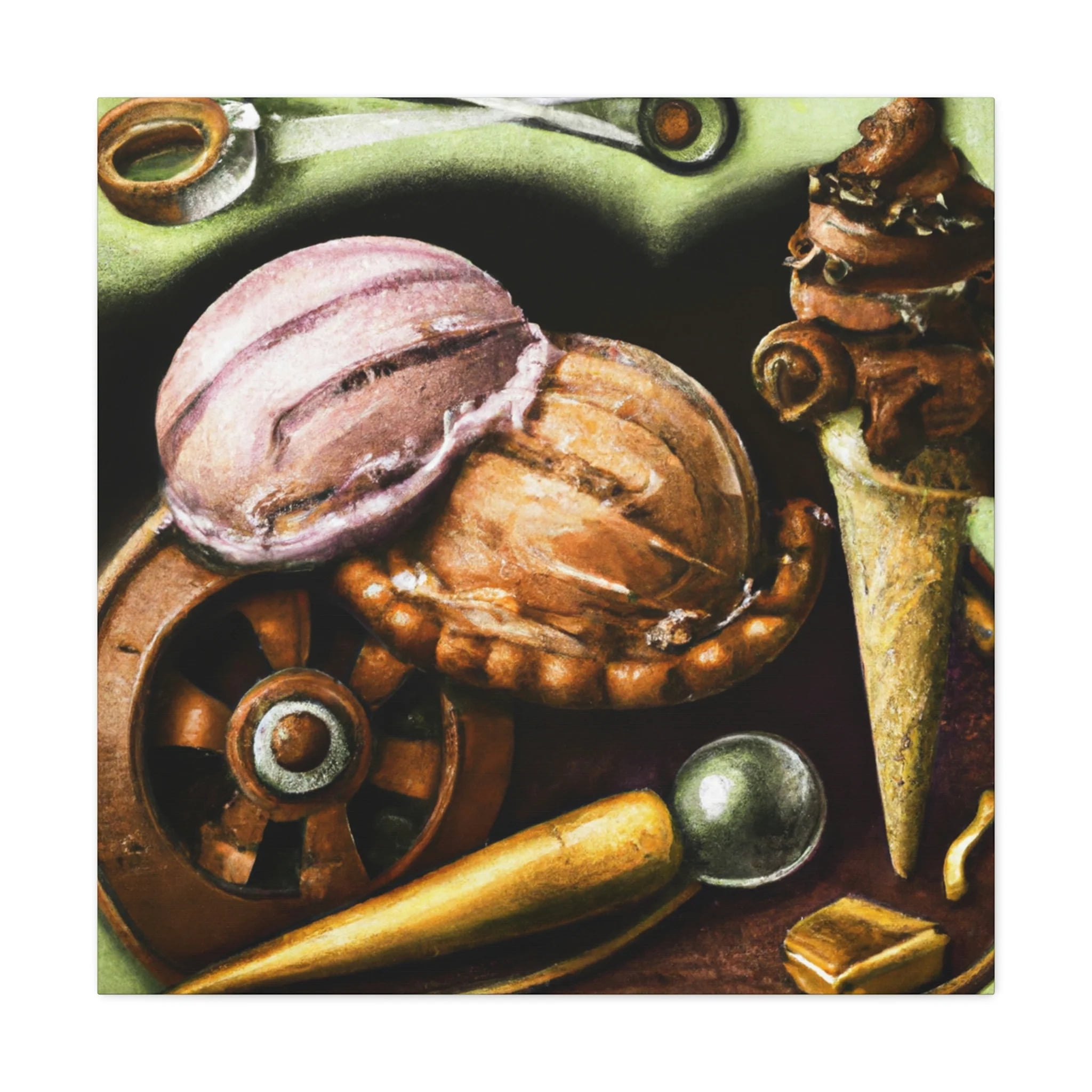 Ice Cream Clockwork Fantasy - Canvas - Walmart.com