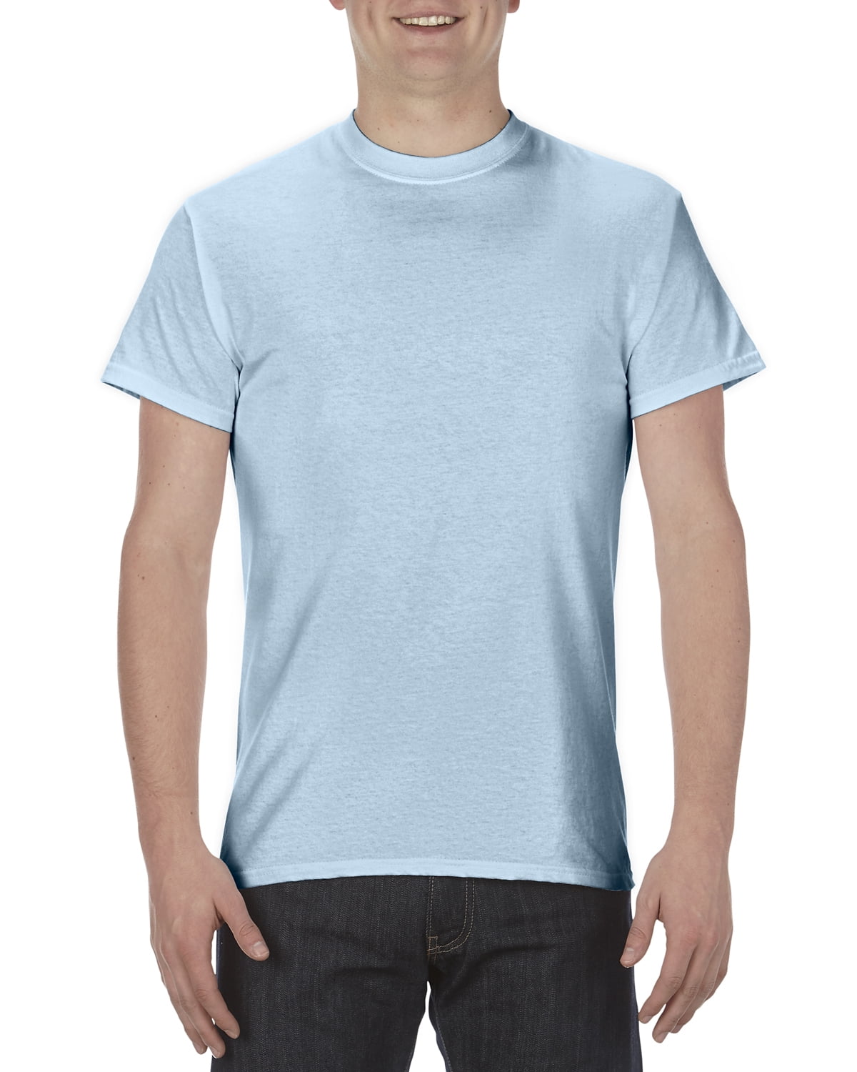 Alstyle AL1901 Adult 5.1 oz., 100% Cotton T-Shirt - Powder Blue - Large ...