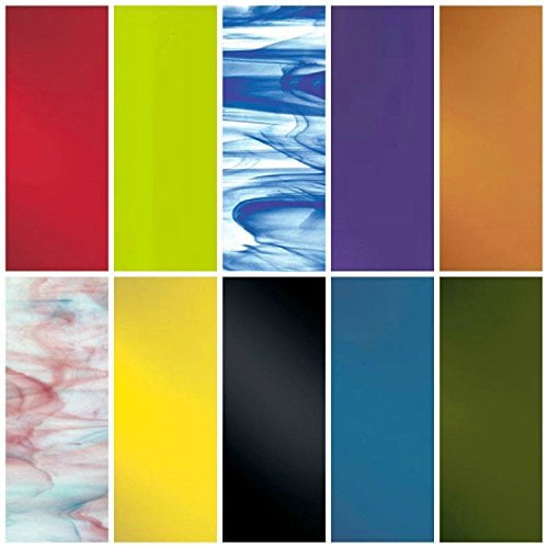 Spectrum/Wissmach System 96 Assorted Fusible Glass Pack 10 Sheets - COE ...