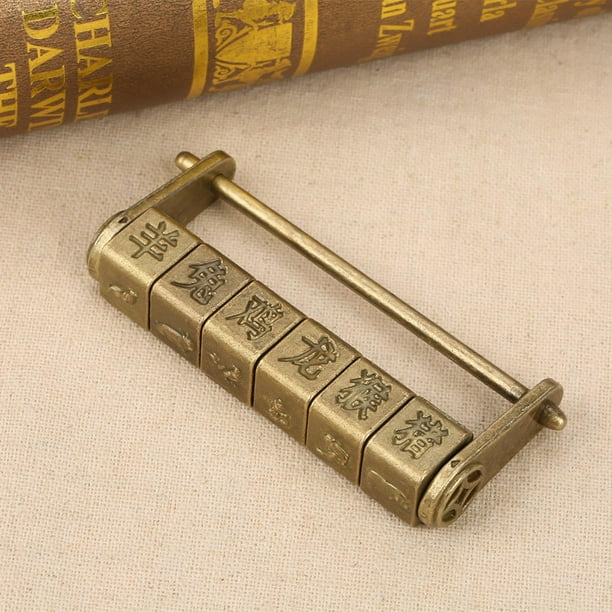 Candado retro, cerradura de combinación china de estilo antiguo clásico para joyero/cajón ...