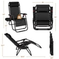 26" Zero Gravity Recliners Outdoor Adjustable Folding Reclining Lounge ...
