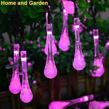 TIMIFIS String Lights Outdoor Garden Party 30 LED Raindrop Teardrop ...