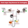 16 Ft Drain Snake Cleaner Metal Auger for 3/4-2 In Pipes Handheld Clog ...