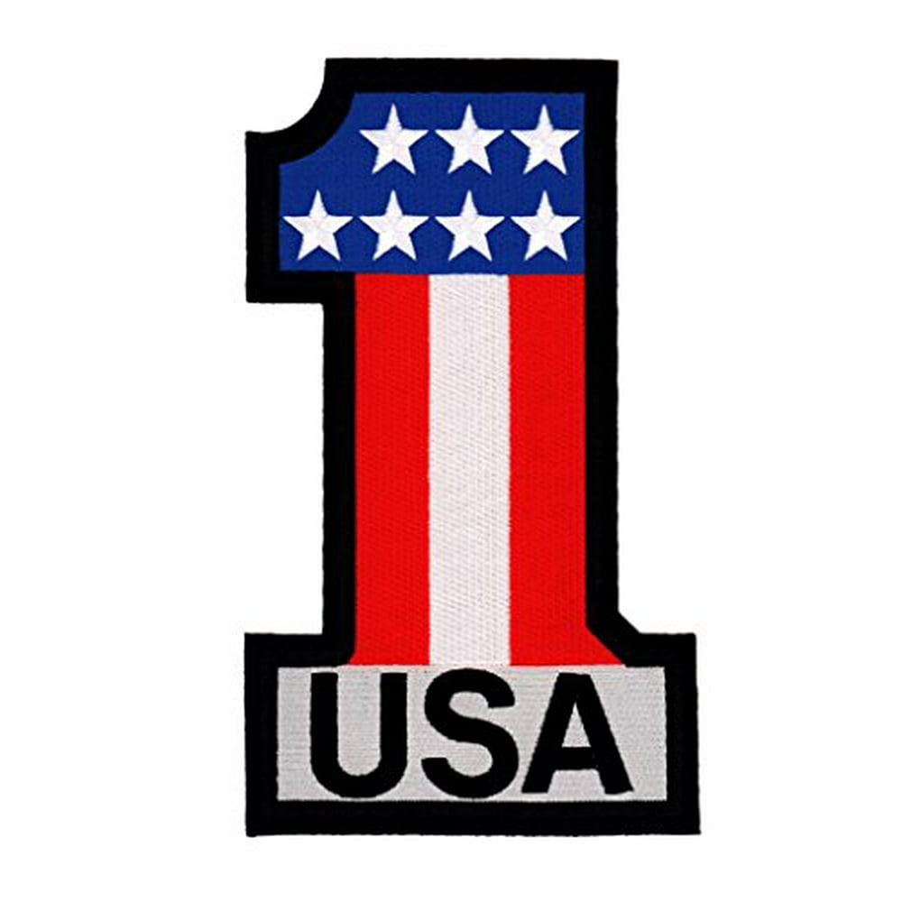 United States of America Number One #1 Embroidered Patch Iron Sew ...