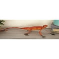 22"W, 5"H Multi Colored Metal Lizard Sculpture, by DecMode (2 Count ...