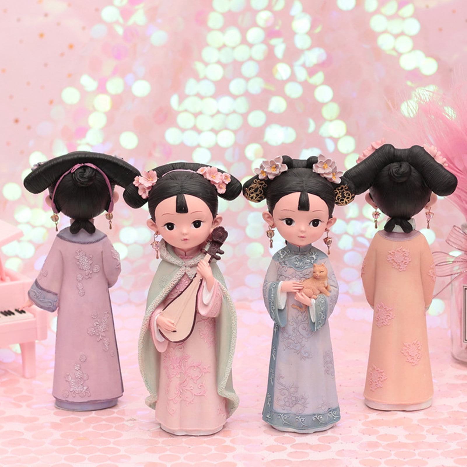 Figure Chinese Vintage Style Decorative Long-lasting Cartoon Girls ...