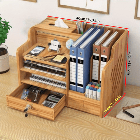 Organize Your Office with this Multi-Layer File Rack and Storage Box ...