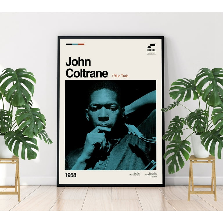 John Coltrane Poster Blue Train Album Cover Large Print John Coltrane