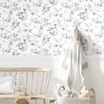 RoomMates Gray, Lisa Audit Dancing Leaves Peel & Stick Wallpaper 20.5 ...