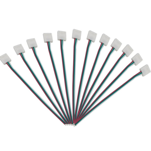 BTF-LIGHTING 10pcs 3Pin 10mm Wide Single End with 15cm Long Cable LED ...
