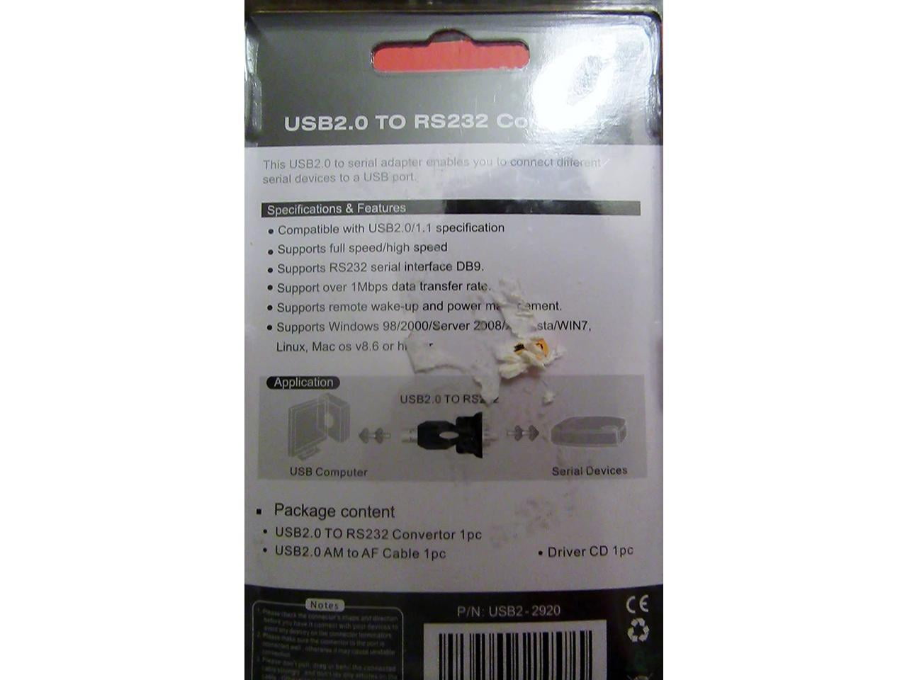 Buy NEXHI USB-2920 USB 2.0 to Serial DB9 Adapter with FTDI CHIPSET ...