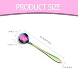 Mfigree 8-Pack Rainbow Stainless Flower Spoons - Colorful Tea/Coffee ...