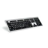 LogicKeyboard XL Print Advance - Keyboard - USB - US - white on black ...