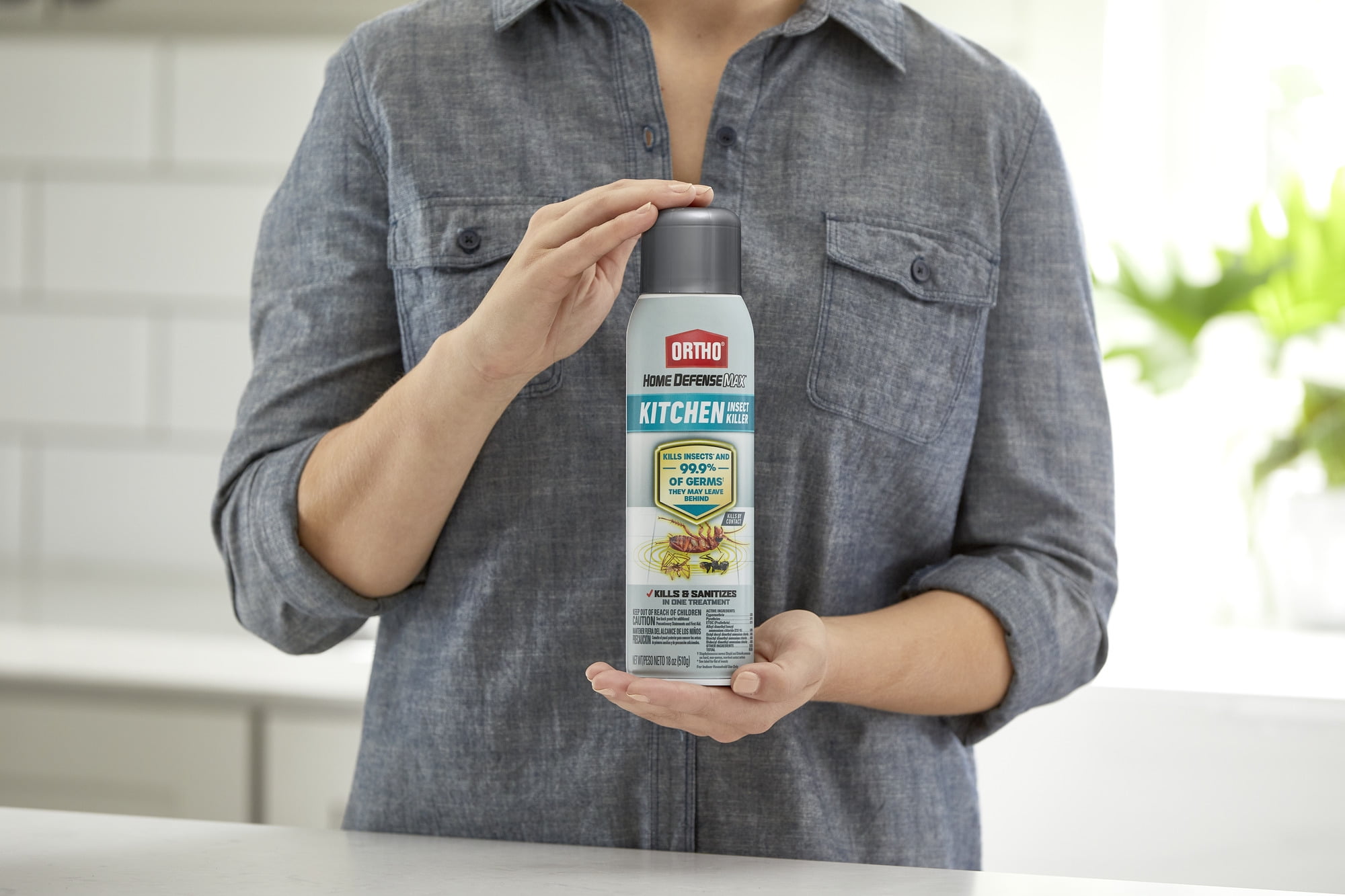Ortho Home Defense Max Kitchen Insect Killer, Kills & Sanitizes 18 oz