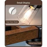 EDISHINE Industrial Bathroom Light Fixtures Metal Frame with Clear ...