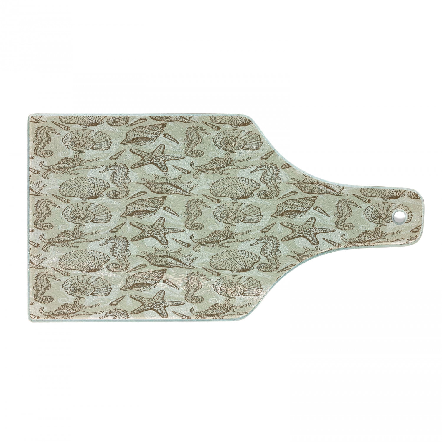 Sea Shells Cutting Board, Vintage Inspired Monochrome Seashell Pattern ...