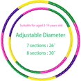 30-Inch Multi-Section Colorful Hula Hoop With Detachable Fitness Ring ...