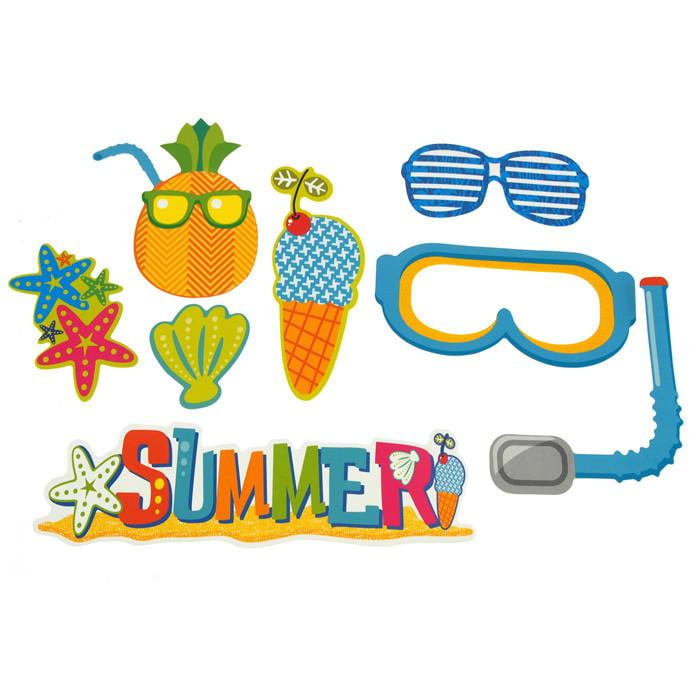 DIY Kid Photo Booth Props, 8-piece, Summer Fun - Walmart.com