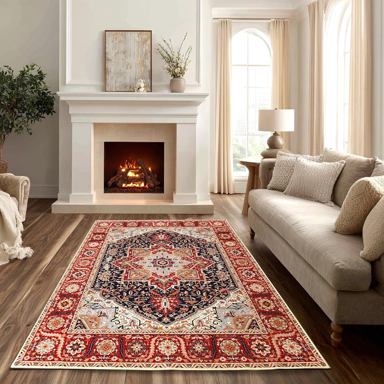 Click here for Salafire Vintage Area Rug 4x6 Feet For Living Room... prices