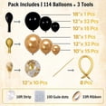 114 Piece Black Gold Confetti Balloon Garland Kit for Graduation New ...