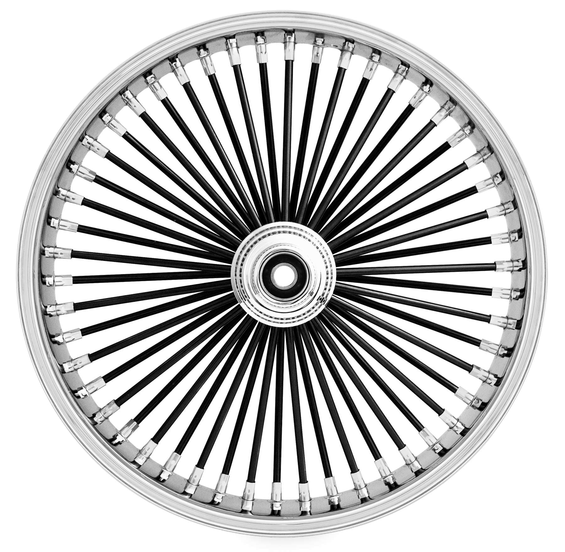 RIDE WRIGHT WHEELS Omega 50 Spoke Front Wheel Black 21X2.15 04225-25-OM ...