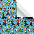 American Greetings 20 Sq. ft. Super Mario Wrapping Paper for Kids (96 ...