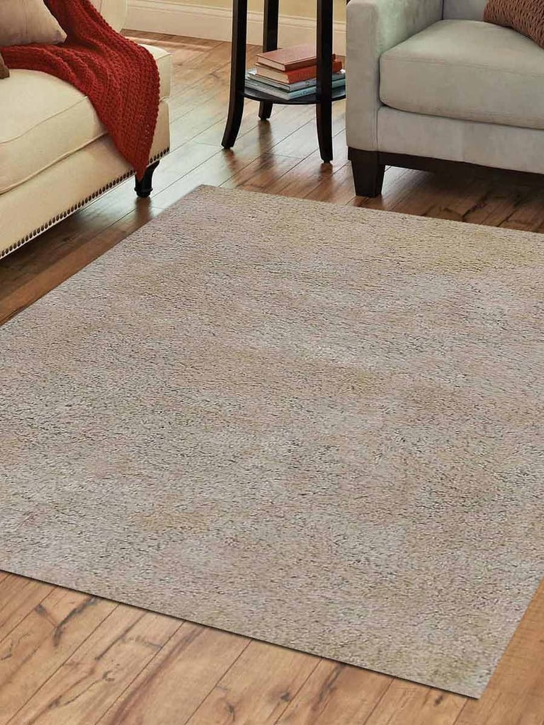 Rugsotic Carpets Hand Tufted Polyester 8' x 8' Solid Round Rug White ...