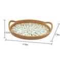Logianis Rattan Decorative Tray Boho Serving tray Coffee Table Trays ...