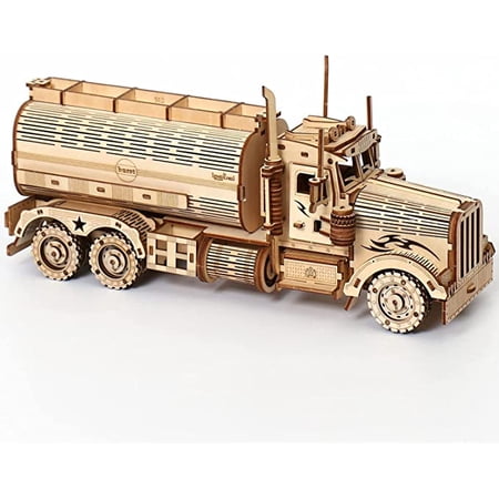 3D Wooden Puzzle - Tank Truck Wooden Crafts Assembly Building Model ...