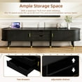 75" TV Stand with Power Outlet for Living Room, Media Console with ...