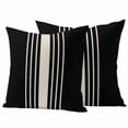 Abstract Brown Striped Outdoor Throw Pillow Covers Set of 2, Simple ...