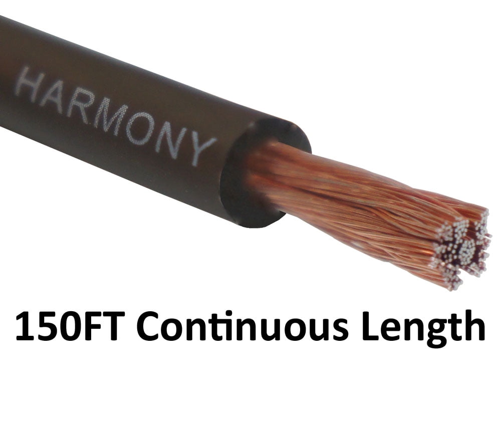 Harmony Audio 8 Gauge 8GA Car Stereo Matte Black Power Cable Amp Wire ...