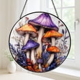 Acrylic Mushroom Stained Glass Style Suncatcher Window Decor, Forest ...