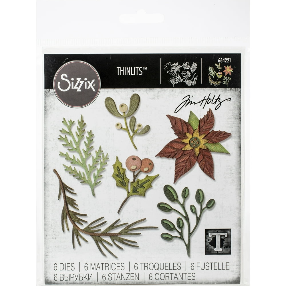 Sizzix Thinlits Die Set 6PK Large Funky Festive Florals by Tim Holtz - Walmart.com - Walmart.com