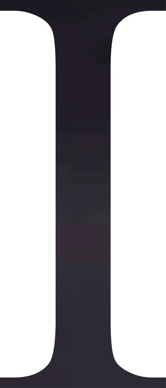 Acrylic Letter I Times, 4'' Tall Transparent Black Laser Cut Acrylic ...